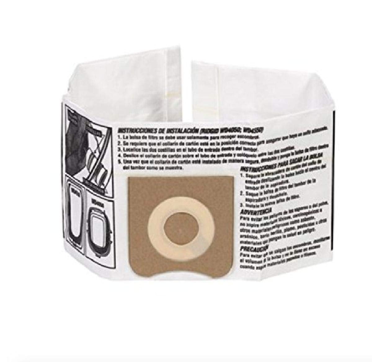 RIDGID 23738 Model High-Efficiency Dust Collection Bags, Size C, Wet ...