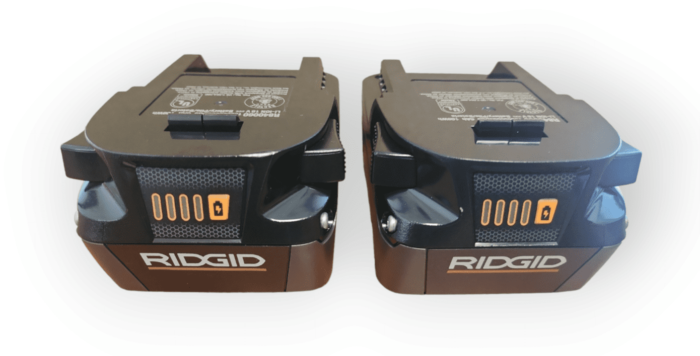 RIDGID 6.0 Ah 18V MAX Output Lithium-ion INCLUDED 2PC Battery 2-Pack ...