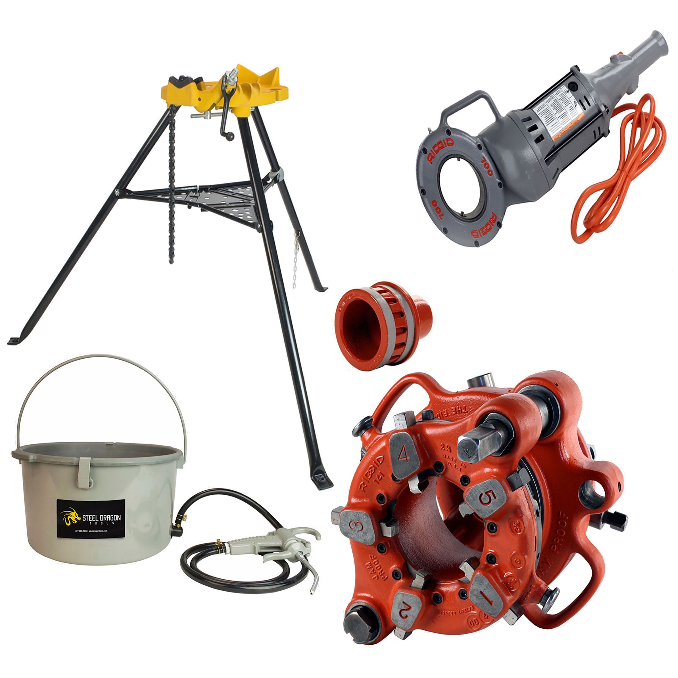 RIDGID® 700 744 Adapter 418 Oiler with Restored 460 & 141 Geared ...