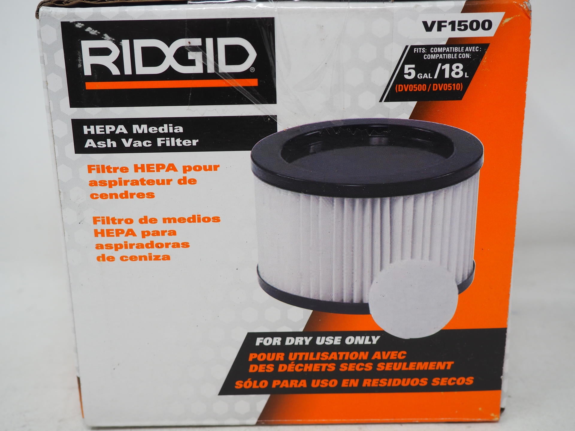 HEPA Media Filter for RIDGID DV0500 Ash Vacs - Walmart.com