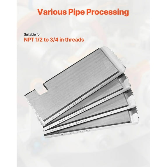 RIDGID Threading Dies for Metal Pipes, 1/2"-3/4" NPT Right-Hand Thread ...