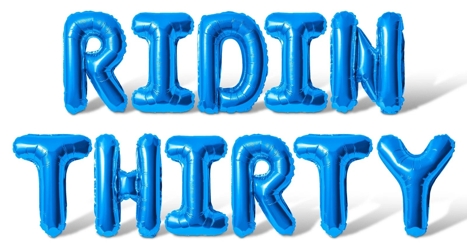 RIDIN THIRTY Letter Balloons Banner - DIY 30th Birthday Party ...