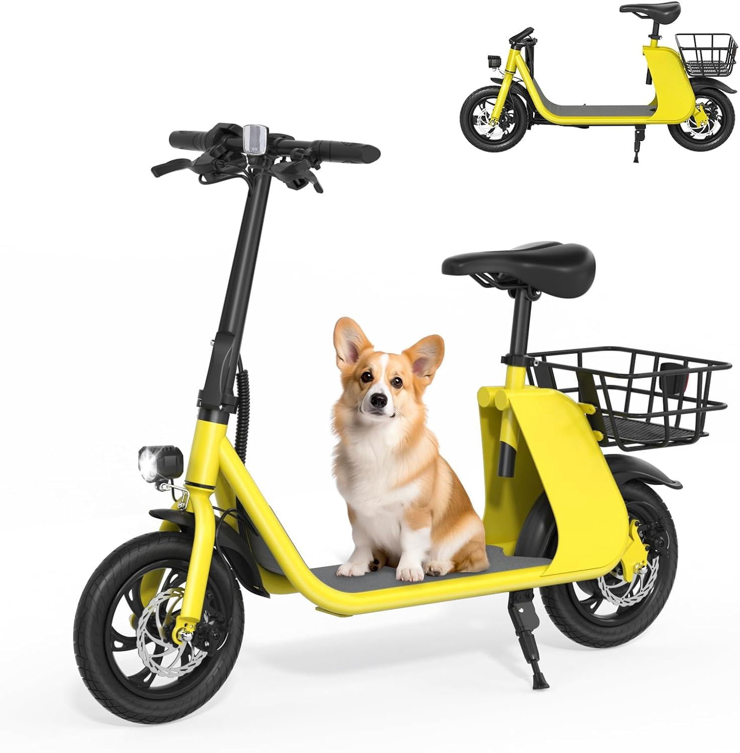 RIDWIND Electric Scooter with Seat for Adults, 20 MPH, 25-Mile Range ...