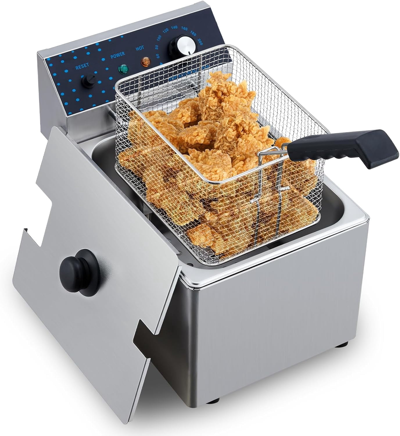 RIEDHOFF 8L/8.45QT 1600W Electric Deep Fryers, Stainless Steel, Silver ...