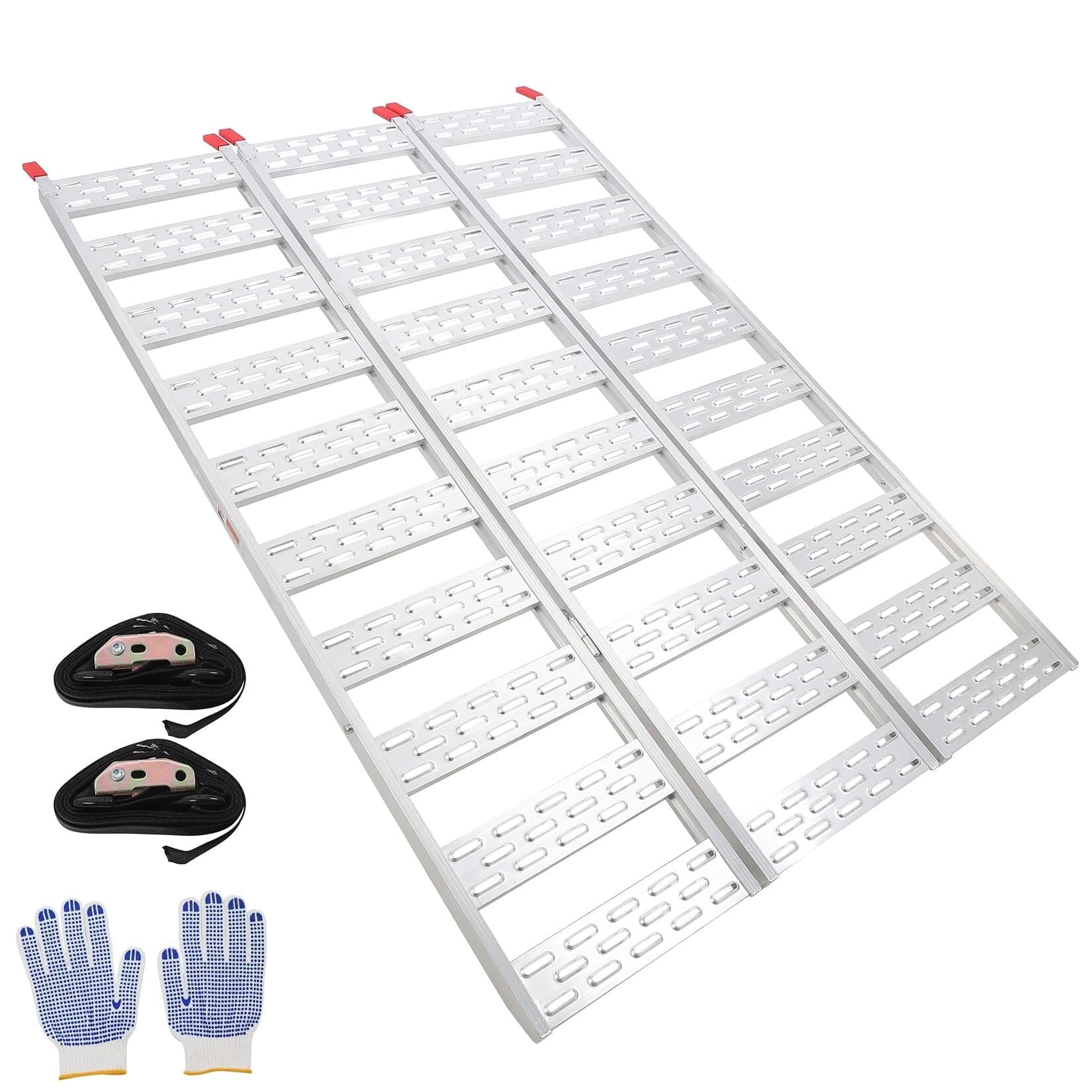 Riedhoff Aluminum Tri-Fold Ramp, 76 x 50", 1500 lb ATV Ramps, Easy To ...