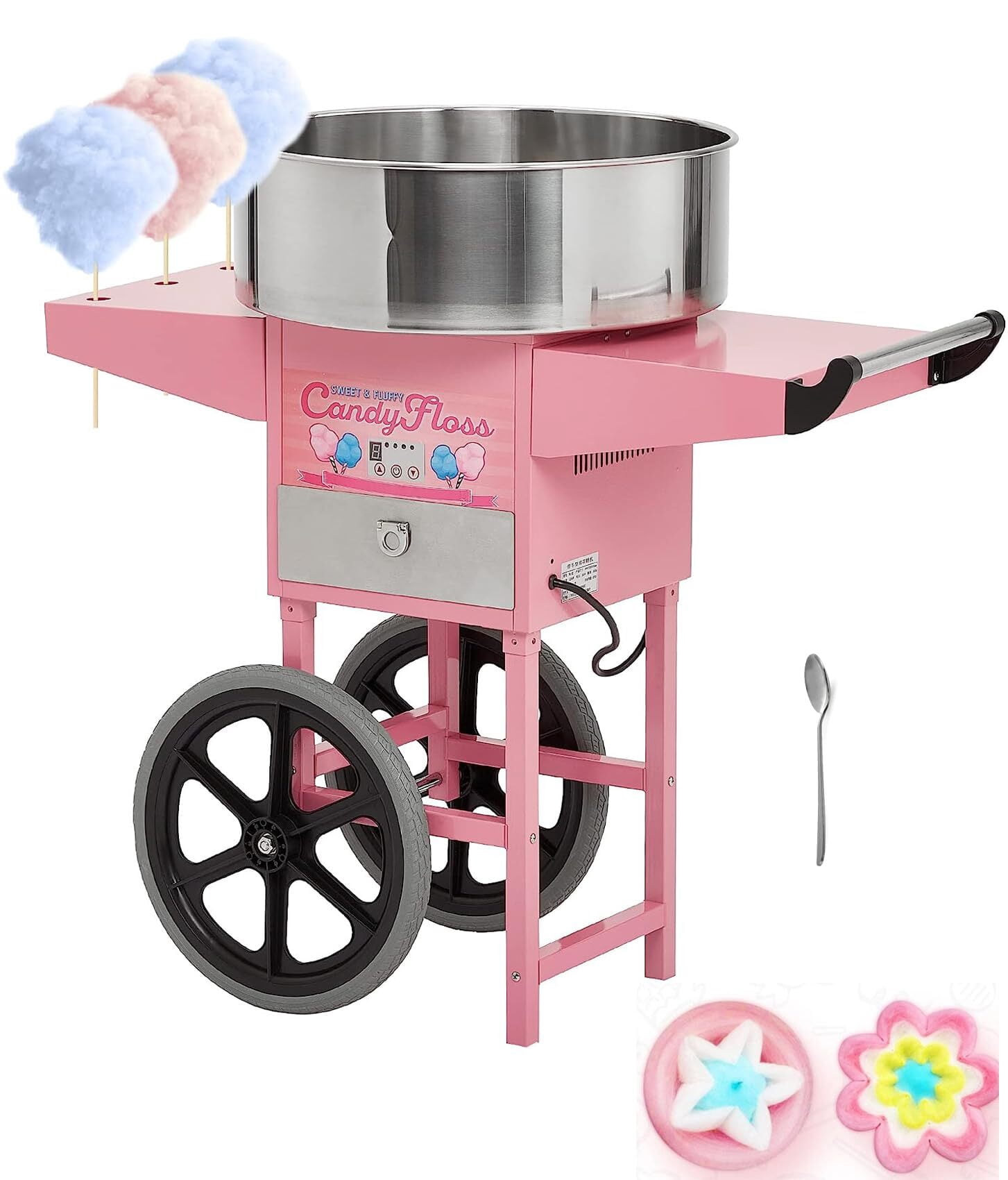 RIEDHOFF Extra Large Cotton Candy Cart -Commercial Cotton Candy Machine ...