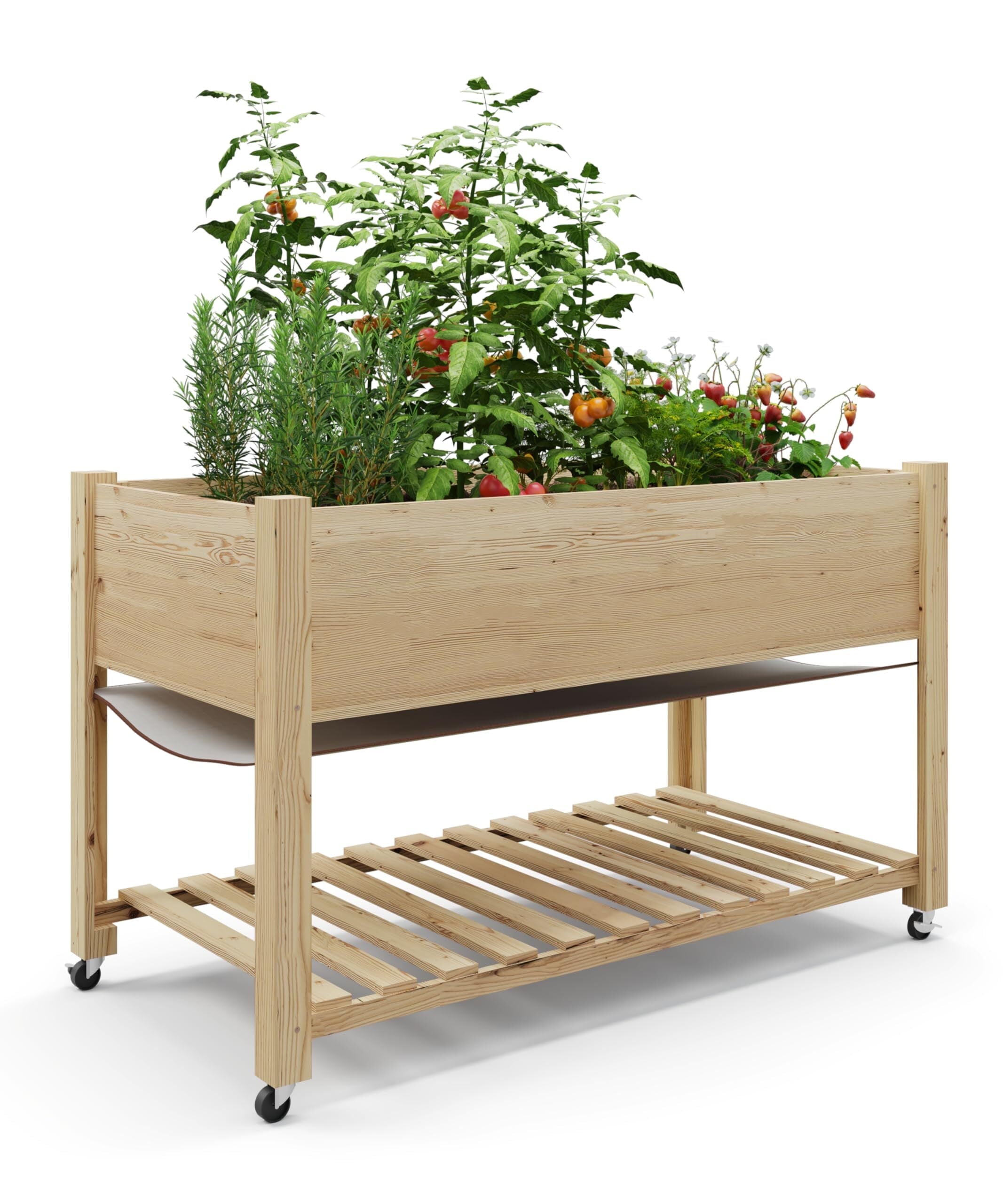 RIEDHOFF Wooden Raised Garden Bed with Legs,Elevated Raised Planter Box ...