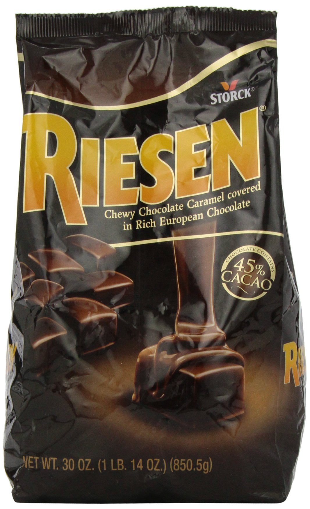RIESEN Chewy Dark Chocolate AKF18 Caramel Candy, 30 (Pack of 3 ...