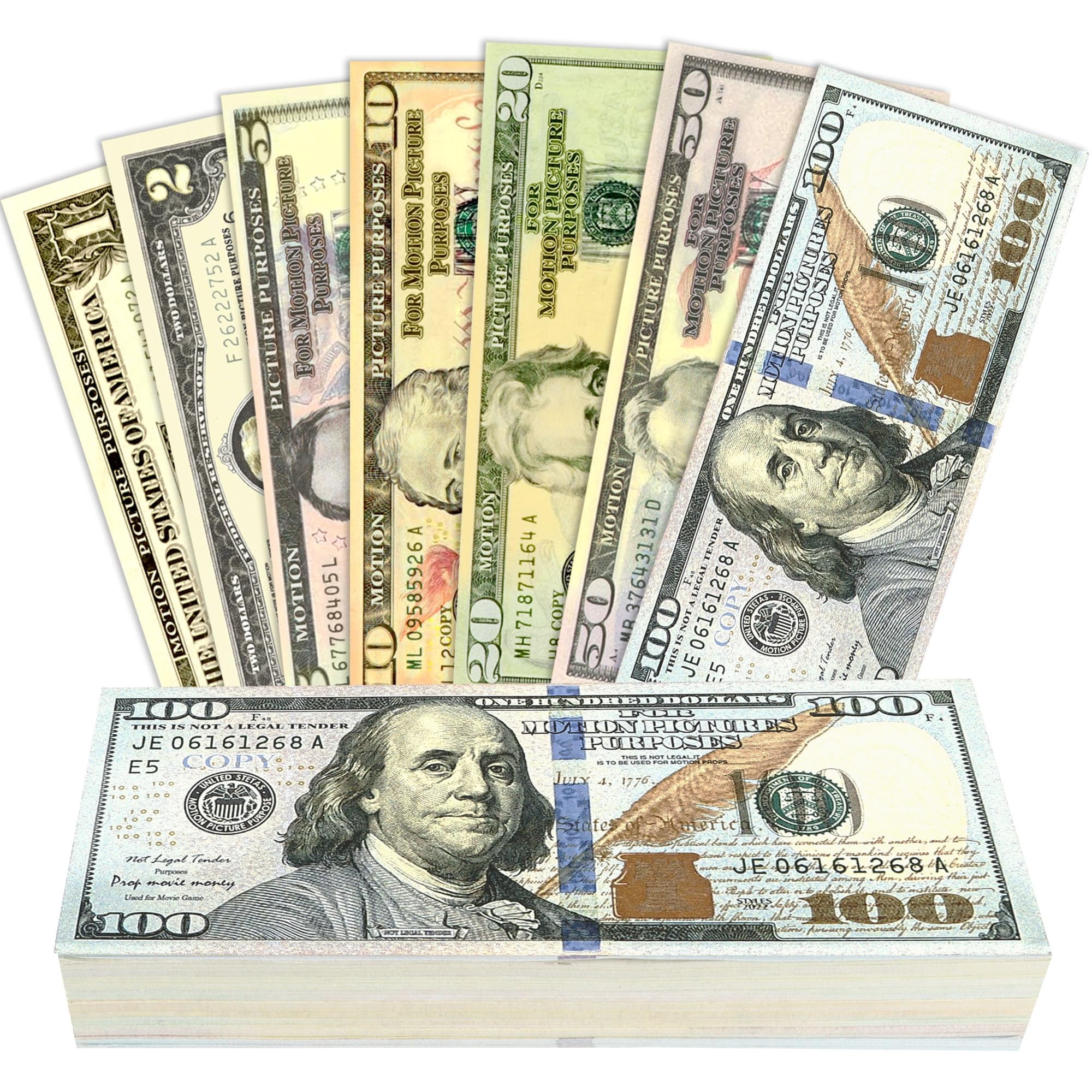 RIFENDA140 Pieces Prop Money OIF8 Play Money Set for Kids, Fake Money ...