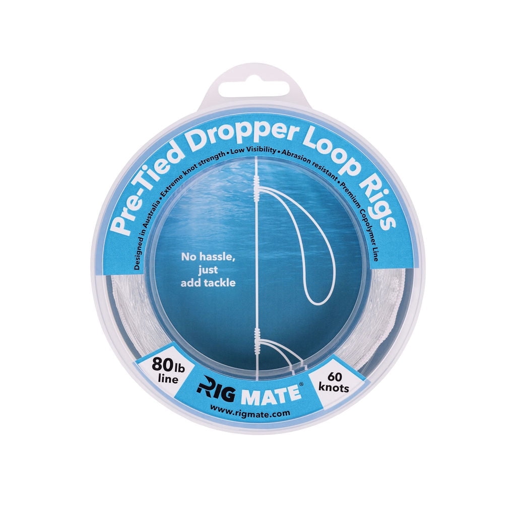 Rig Mate 80 lb Pre-Tied Dropper Loop Fishing Rigs – 60 Knots Bottom ...