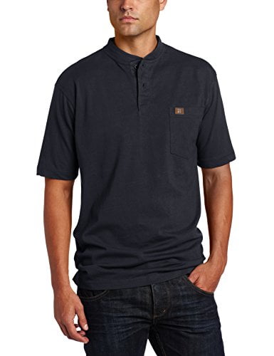 RIGGS WORKWEAR by Wrangler Men's Short Sleeve Henley,Navy,Medium ...
