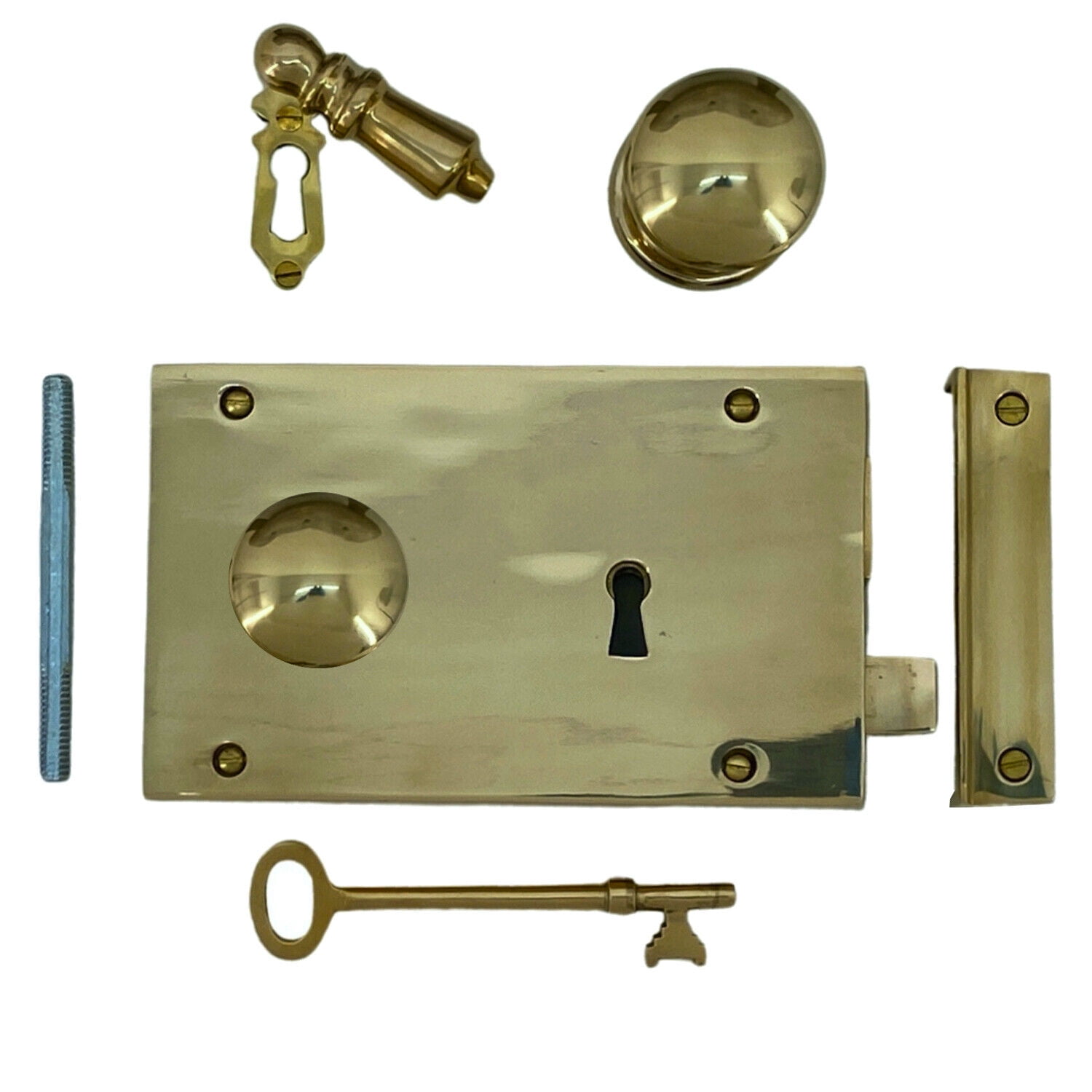 RIGHT Hand Colonial Rim Lock in Solid Brass - Walmart.com