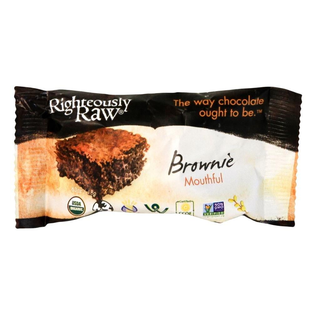 RIGHTEOUSLY RAW - Organic Dark Chocolate Brownie Mouthfuls - Walmart.com