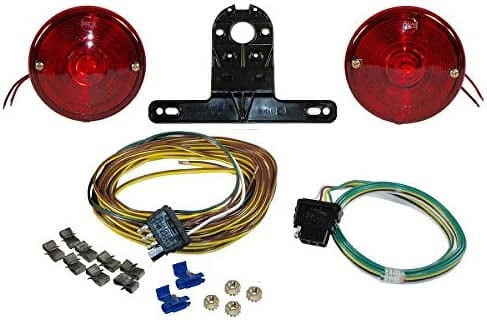 RIGID HITCH INCORPORATED Economy Round Trailer Light Kit with Wiring ...