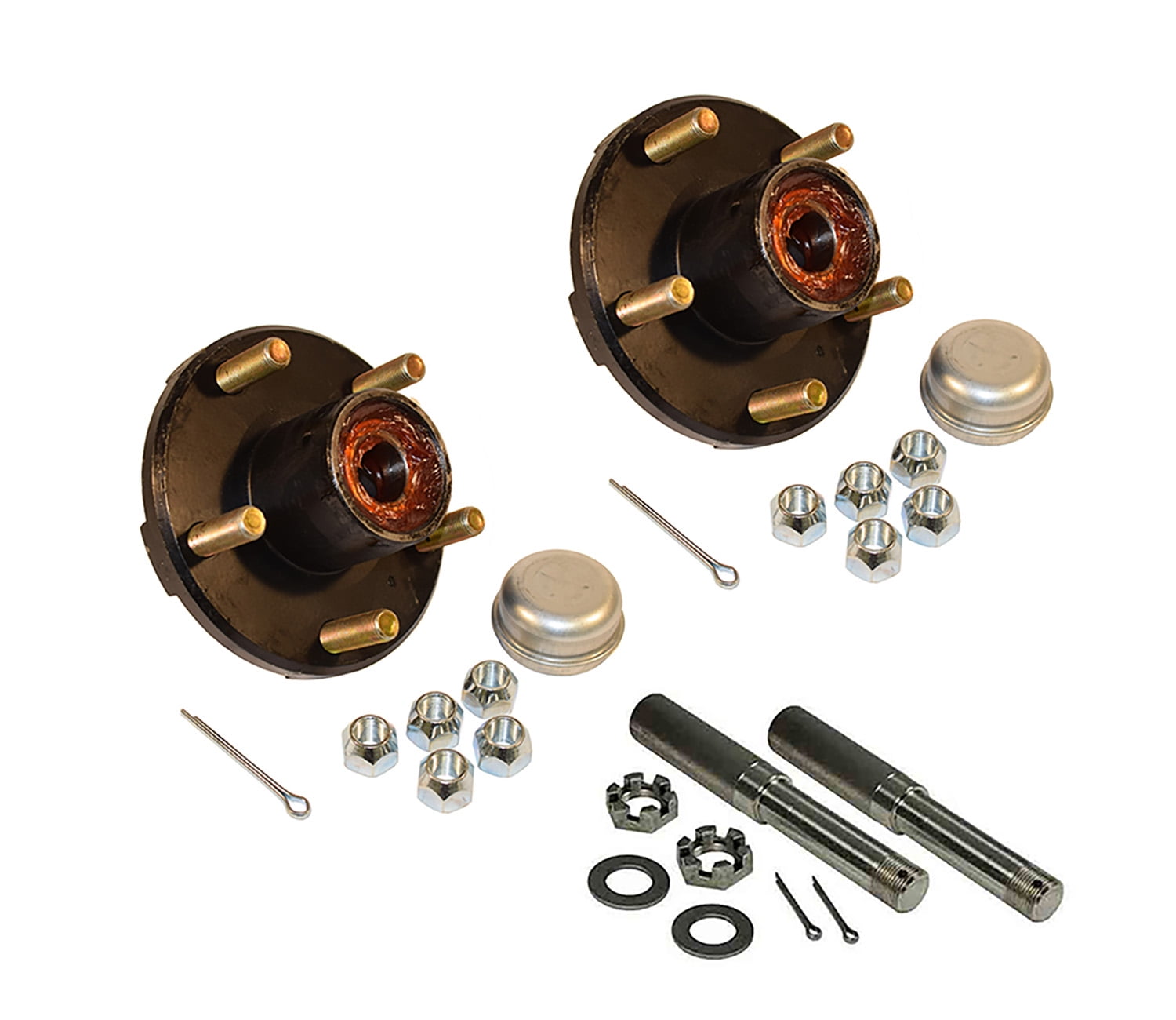 RIGID HITCH INCORPORATED Pre-Greased Pair of 5-Bolt On 4-1/2 Inch Hub ...