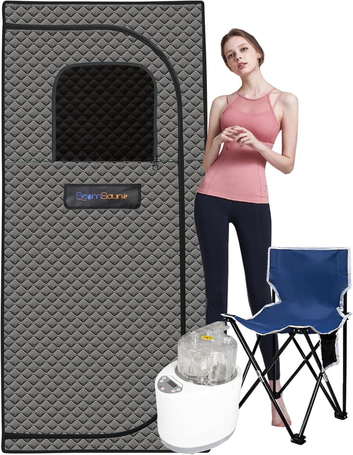 RIGO Steam Sauna Tent, 4L Full Size Portable Sauna Tent with 1500W ...