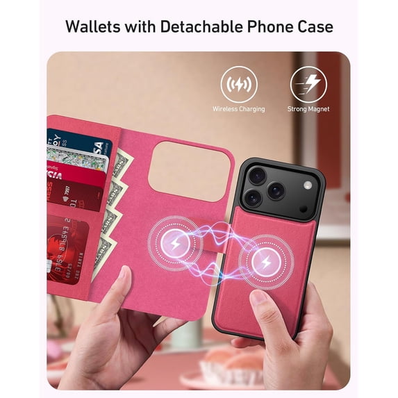 RIHJIN-for iPhone 17 Pro Max Case Wallet - Wireless Charging Compatible ...