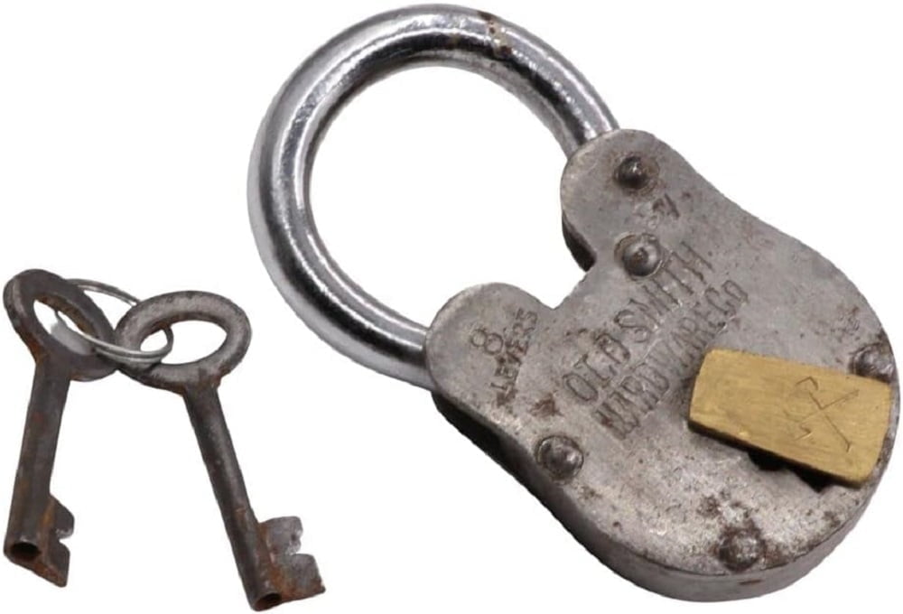 RII Antique Padlock Lock for Old Trunk, Wine Rack, Shade, Barn, Gate ...