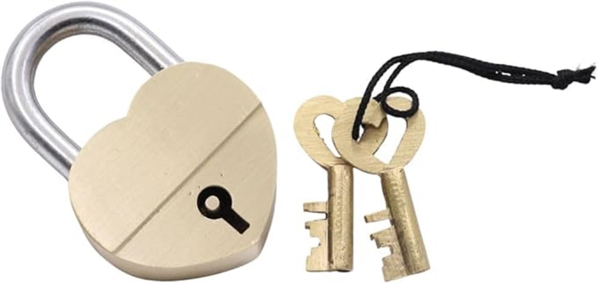 RII Handmade Solid Brass Heart Sahpe Enagravable Padlock with Key ...