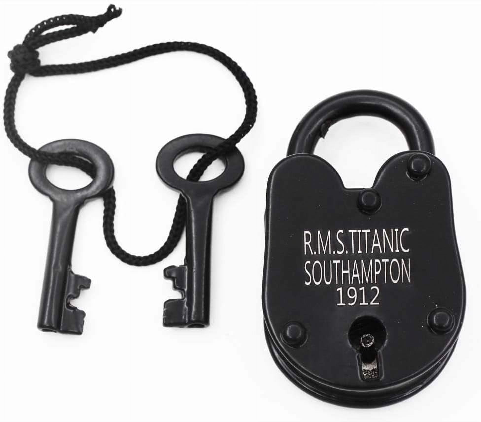 RII Iron RMS Titanic Model Padlock, Iron Jailer Lock and Keys,Antique ...