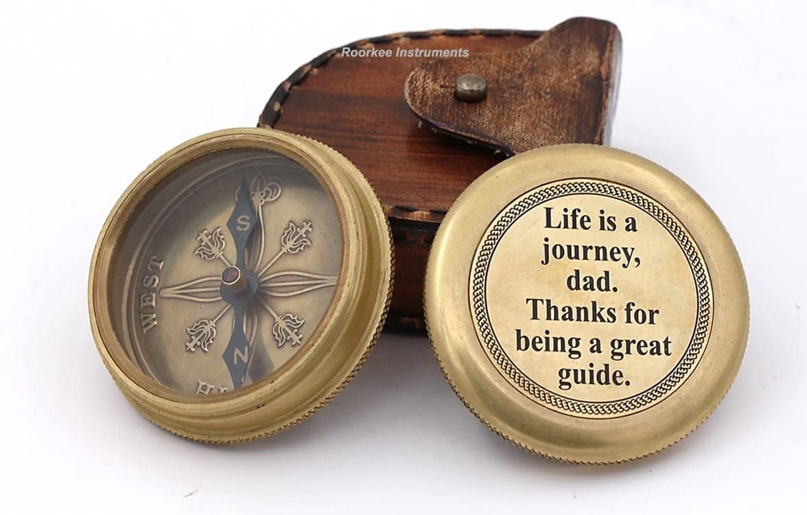 RII Pocket Brass Compass, Nautical Navy Compass for Camping, Travelling ...