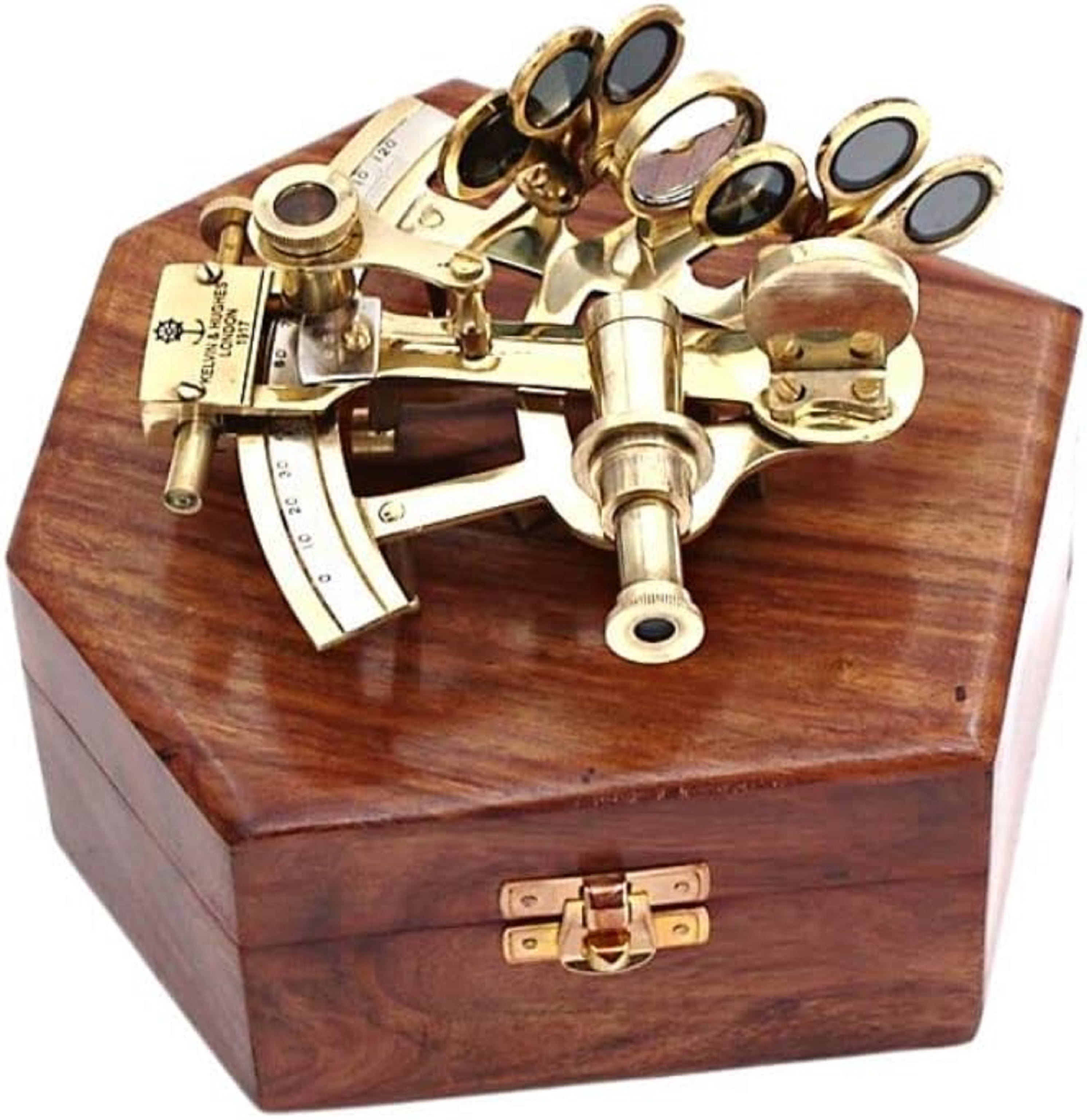 RII Pocket Sextant Kelvin Hughes London Nautical Brass, Navy Sailors ...