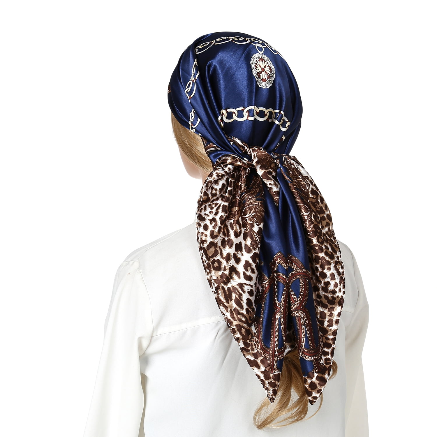 RIIQIICHY 35 Inch Women Head Scarf Like Silk Scarf Hair Scarf Bandana ...