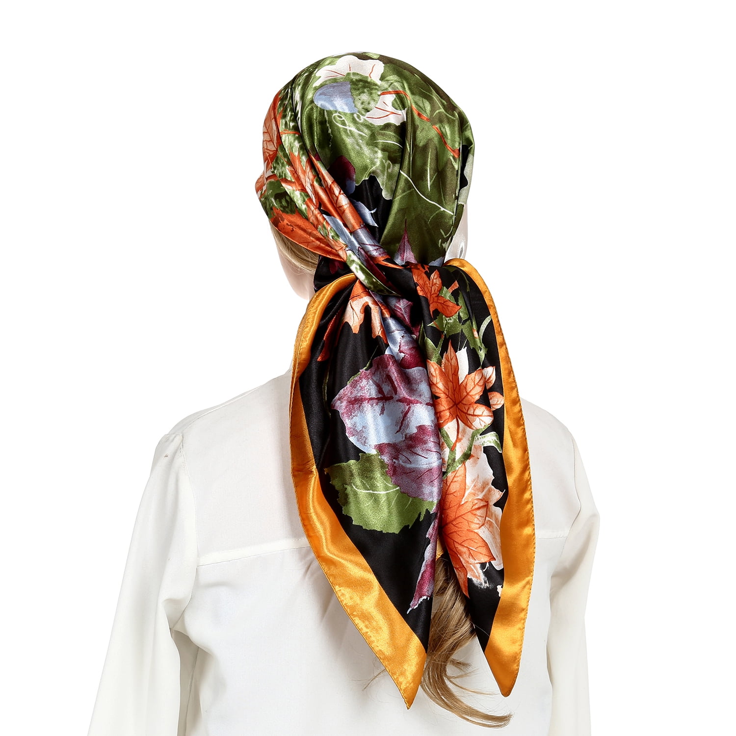 RIIQIICHY 35 Inch Women Head Scarf Like Silk Scarf Hair Scarf Bandana ...
