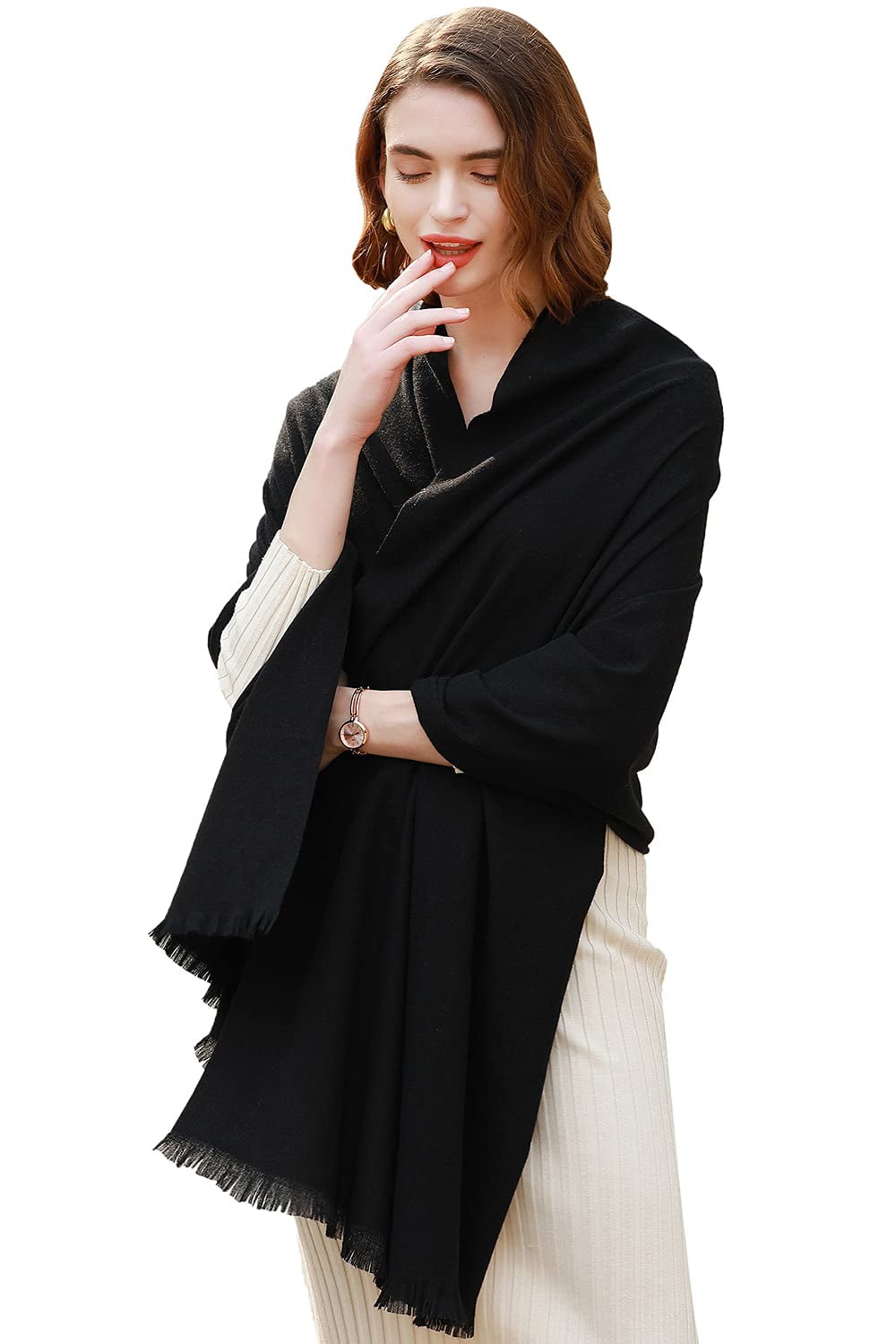RIIQIICHY Pashmina Winter Long Neck Wrap, Dress Shawl for Women, Large ...