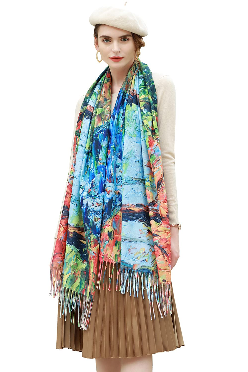 RIIQIICHY Scarfs for Women Pashmina Shawls and Wraps for Evening ...