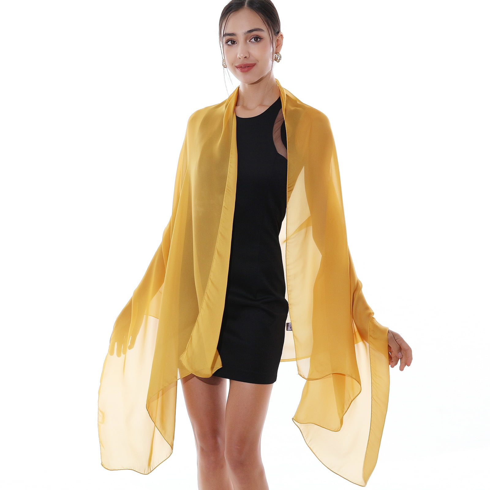 RIIQIICHY Women Shawls and Wraps for Evening Dresses Like Chiffon Beige ...