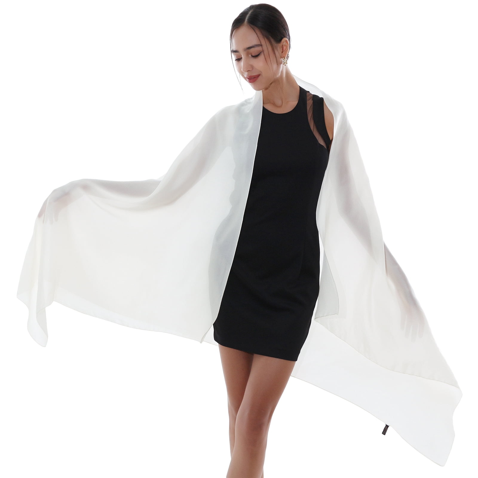 RIIQIICHY Women Shawls and Wraps for Evening Dresses Like Chiffon Pink ...