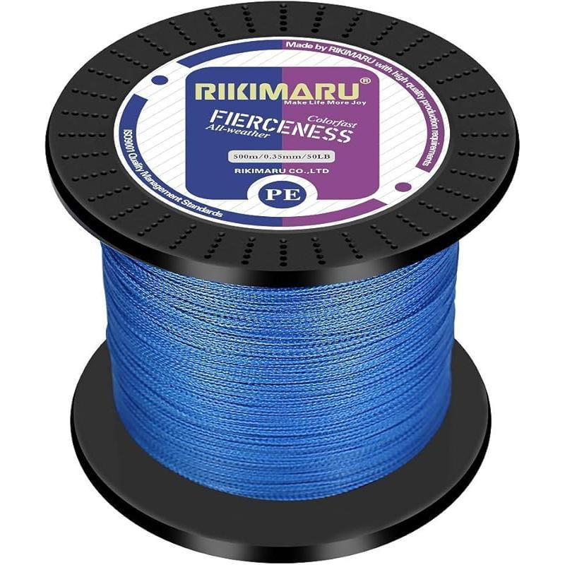 RIKIMARU Braided Fishing Line, Large Spool, Zero Stretch, Abrasion ...