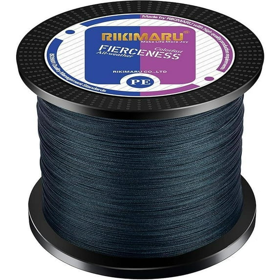RIKIMARU Braided Fishing Line, Large Spool, Zero Stretch, Abrasion ...
