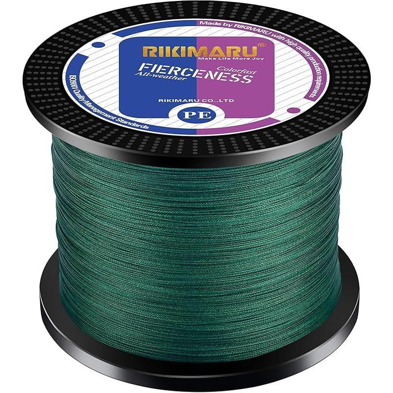 RIKIMARU Braided Fishing Line, Large Spool, Zero Stretch, Abrasion ...
