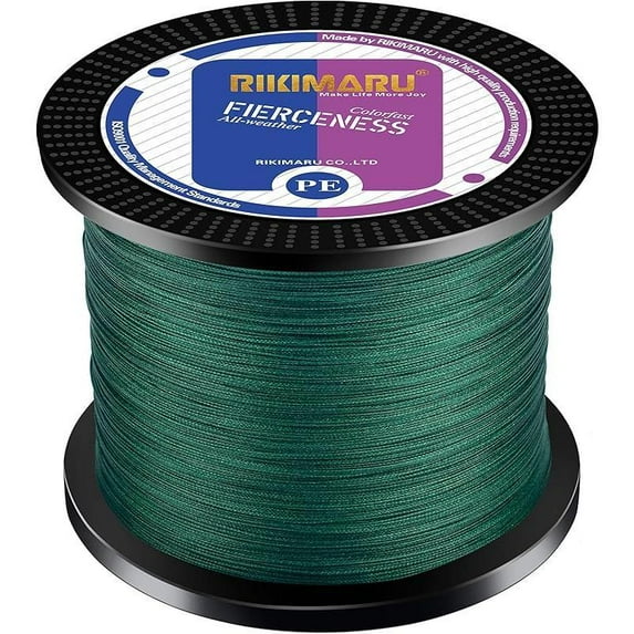 RIKIMARU Braided Fishing Line, Large Spool, Zero Stretch, Abrasion ...