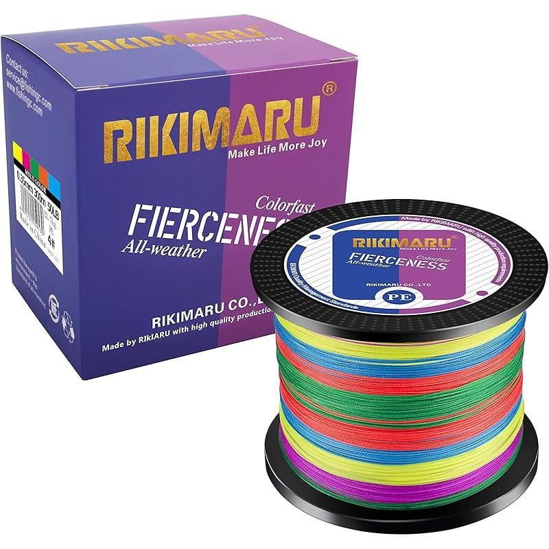 RIKIMARU Braided Fishing Line, Large Spool, Zero Stretch, Abrasion ...