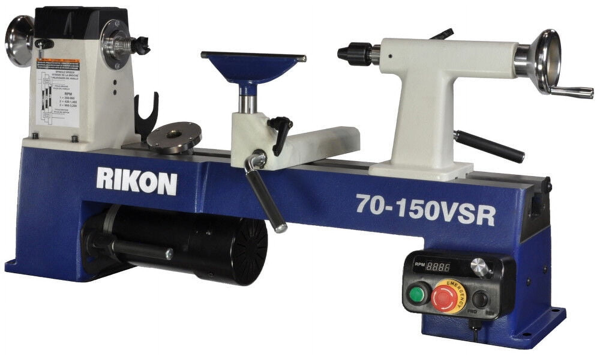RIKON Power Tools MIDI Lathe VSR, Woodworking Equipment with 1HP DC ...
