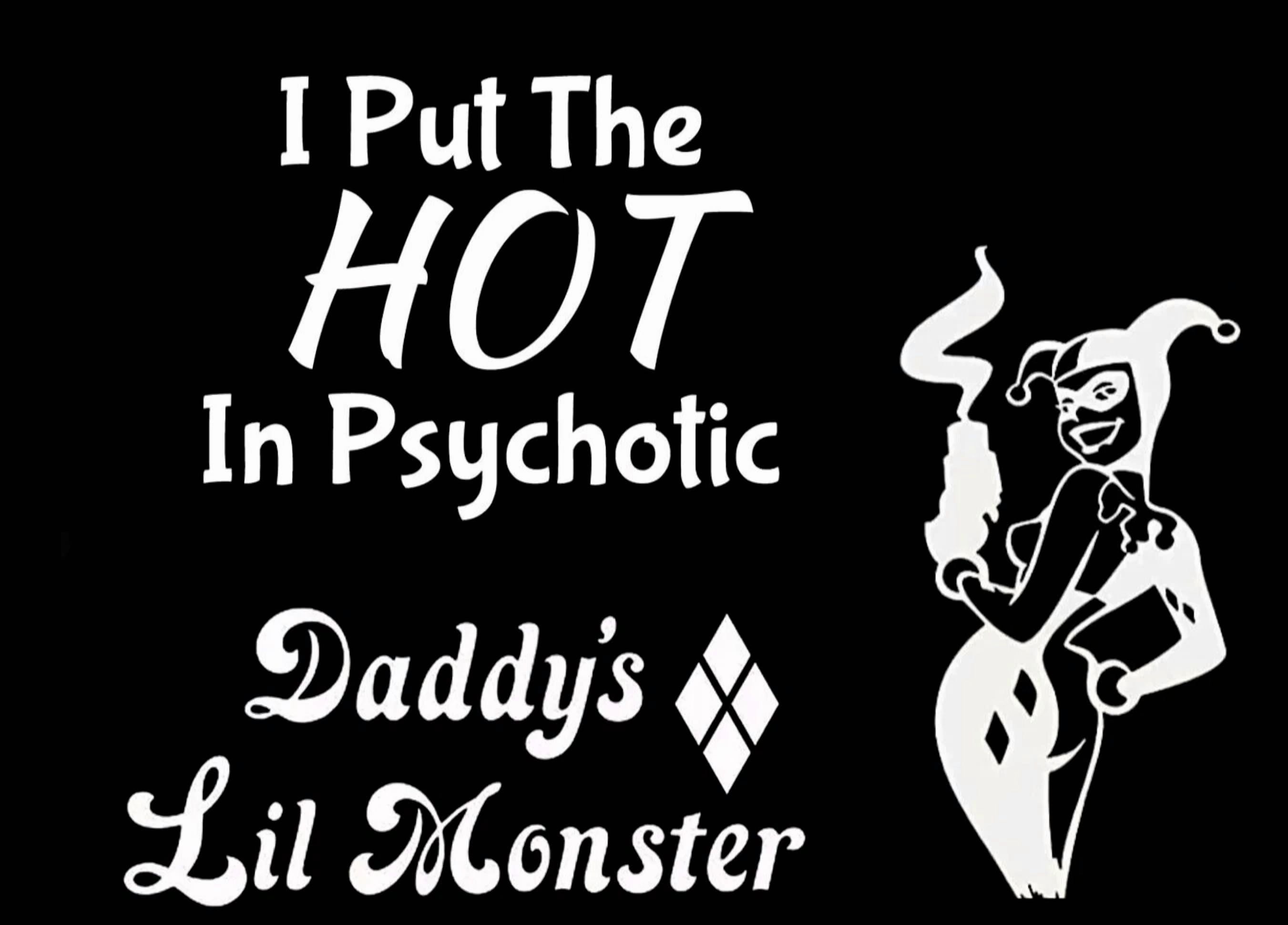 RILYN- Harley Quinn Variety Pk 5" White Vinyl Decals Car Truck Windows ...