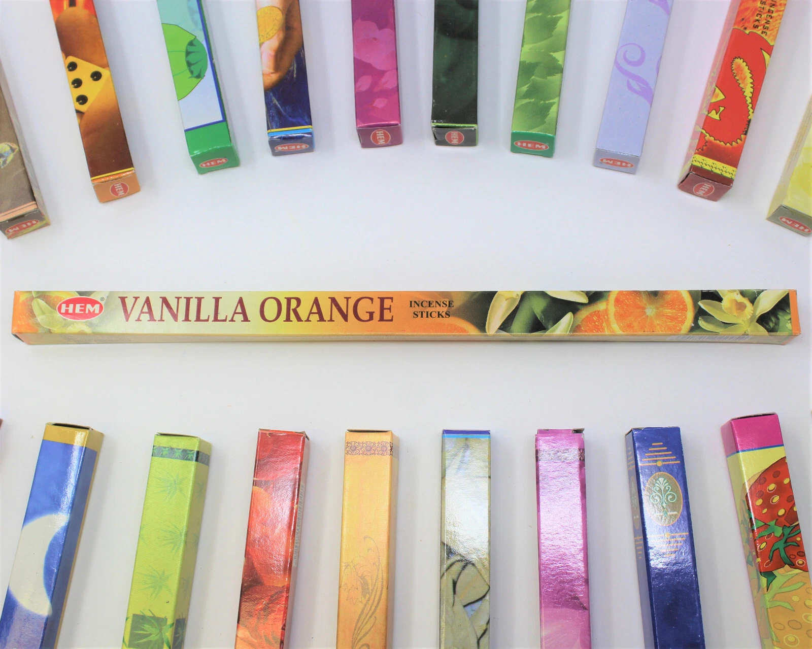 RILYN- Hem Vanilla Orange Incense Sticks - Five 8-Stick Boxes! (40 ...
