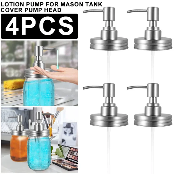 RILYN- Mason Jar Soap Dispenser Lid With Pump Stainless Steel Mason Jar ...
