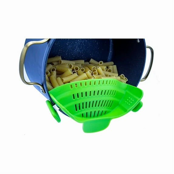 RILYN- Snap N' Strain Adjustable Silicone Colander Pot And Pasta ...