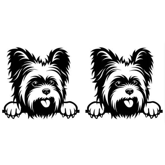RILYN- Yorkshire Terrier Black Vinyl Decal Car Truck Window Laptop ...