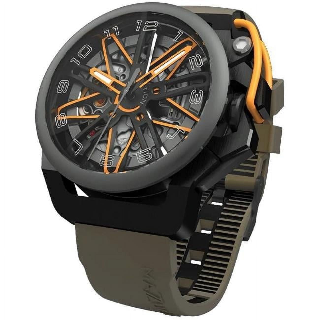 RIM GT Reversible Chronograph Skeleton Dial Automatic Mens Watch, Black ...
