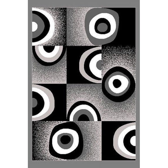 RIMA Modern Contemporary Abstract 5X8 5x7 Rug 2429 Grey - Walmart.com