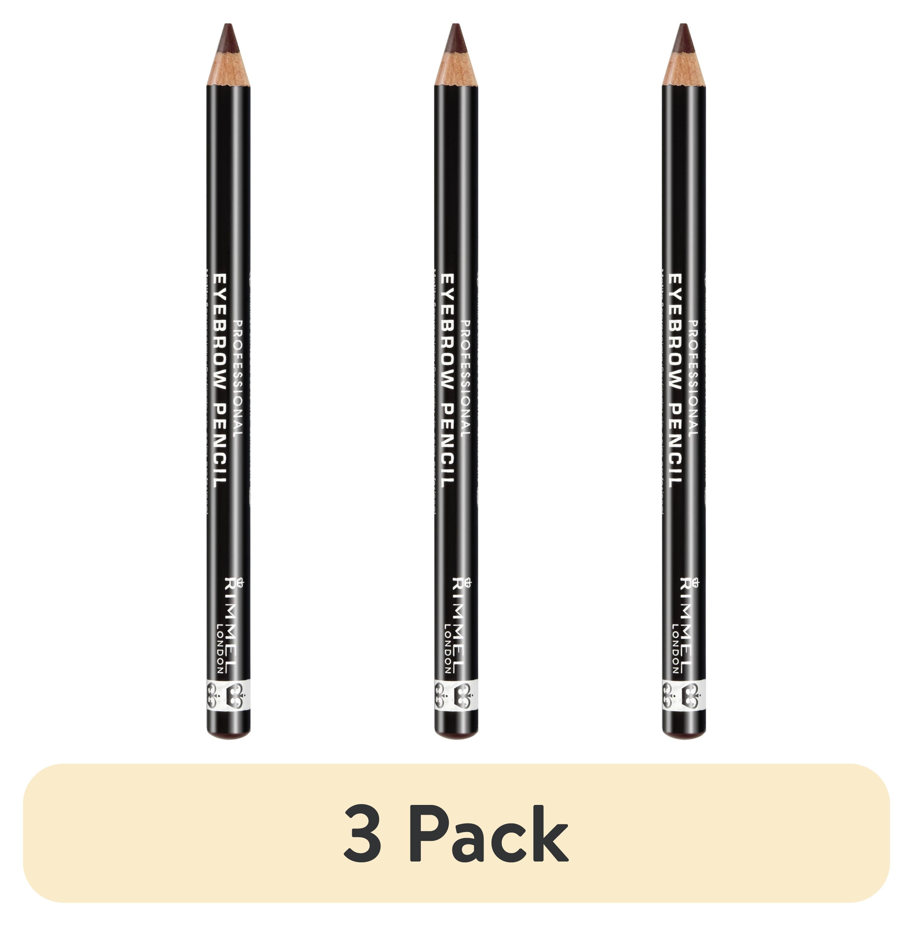 (3 pack) RIMMEL Brow This Way Professional Eyebrow Pencil, 001 Dark ...