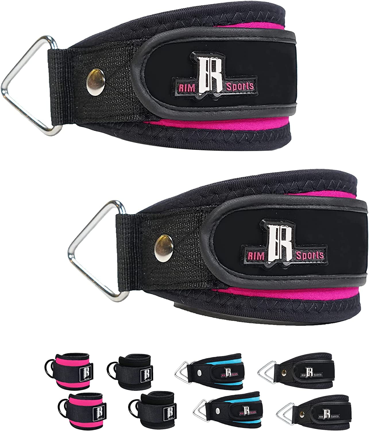 RIMSports Neoprene Padded Ankle Straps and Cuffs for Cable Machine ...