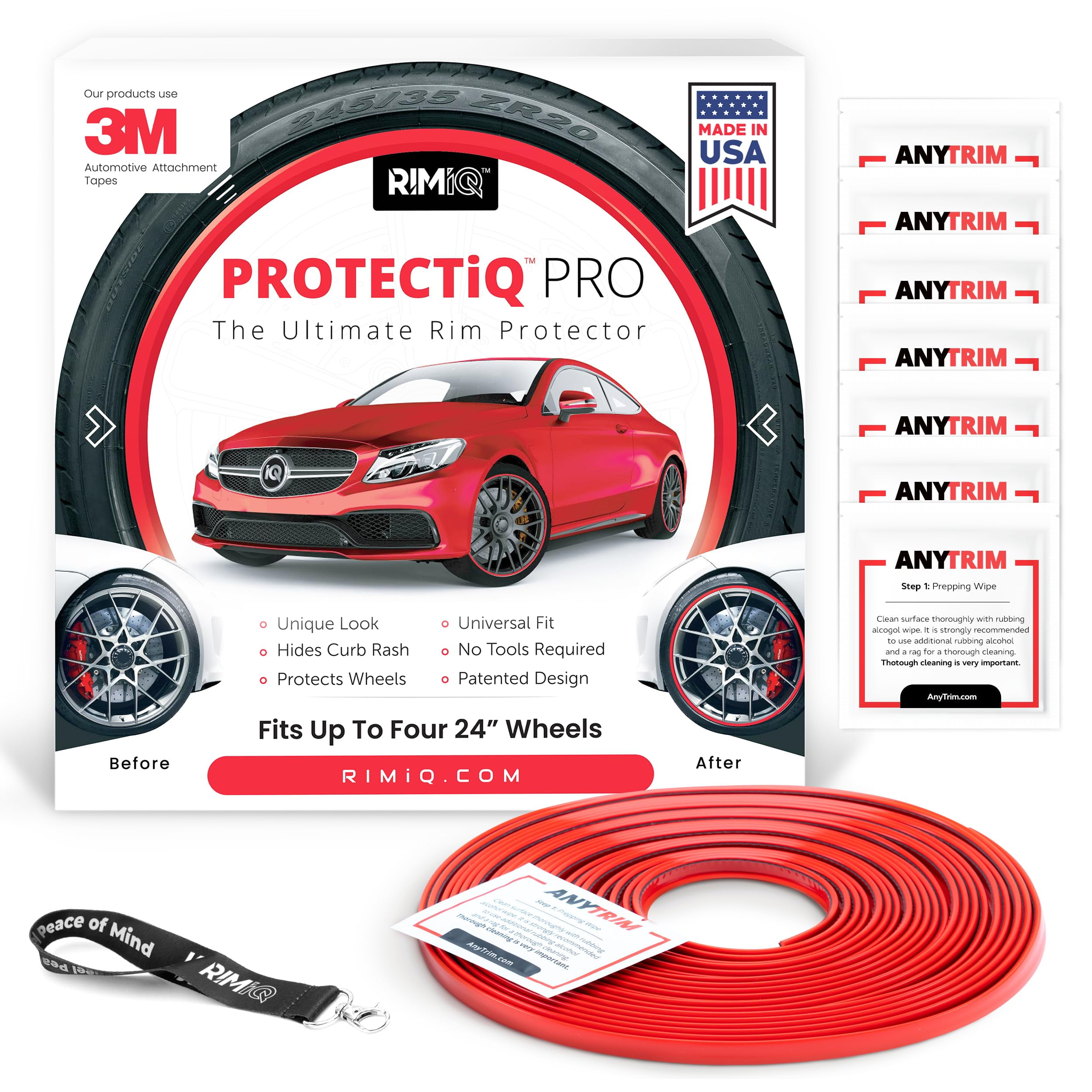 RIMiQ PROTECTiQ PRO Universal Rim Protection Trim - Curb Rash Guard ...