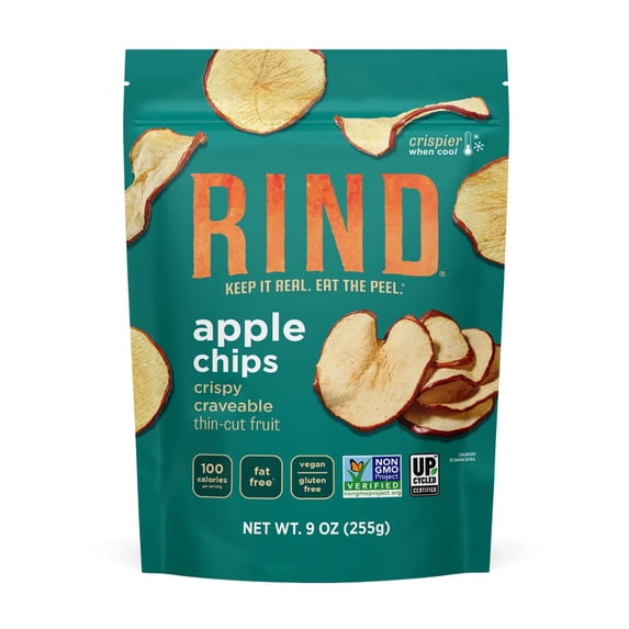 RIND Apple Chips, 9 oz, Sweet Red Apples, No Sugar, Guilt-Free Natural ...
