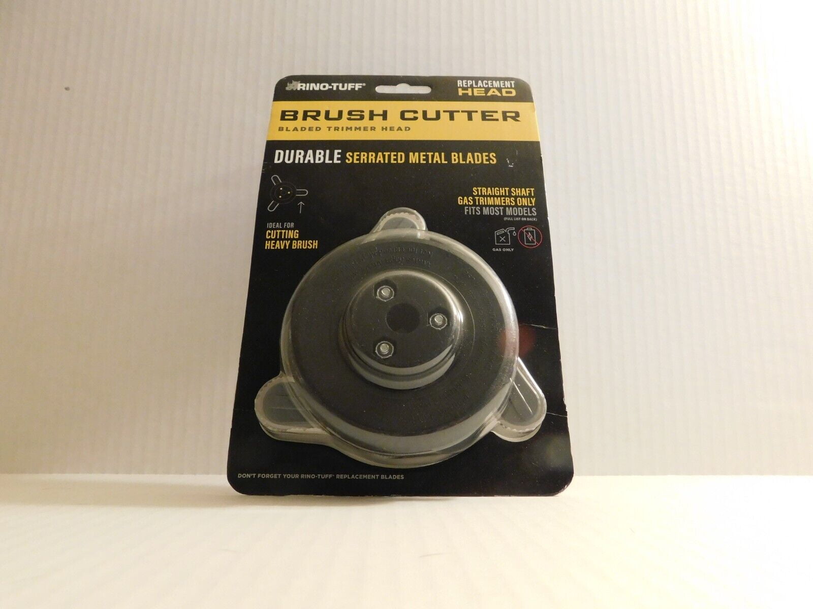 RINO-TUFF BRUSH CUTTER REPLACEMENT BLADED TRIMMER HEAD STRAIGHT SHAFT ...